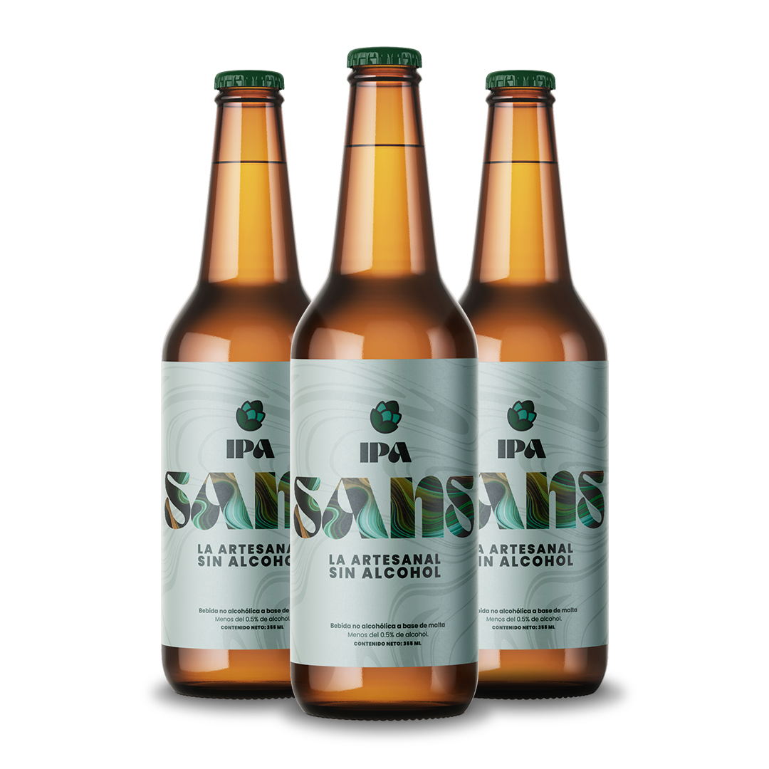 SANS | 3 pack IPA sin alcohol | Botella – Cervecería SANS