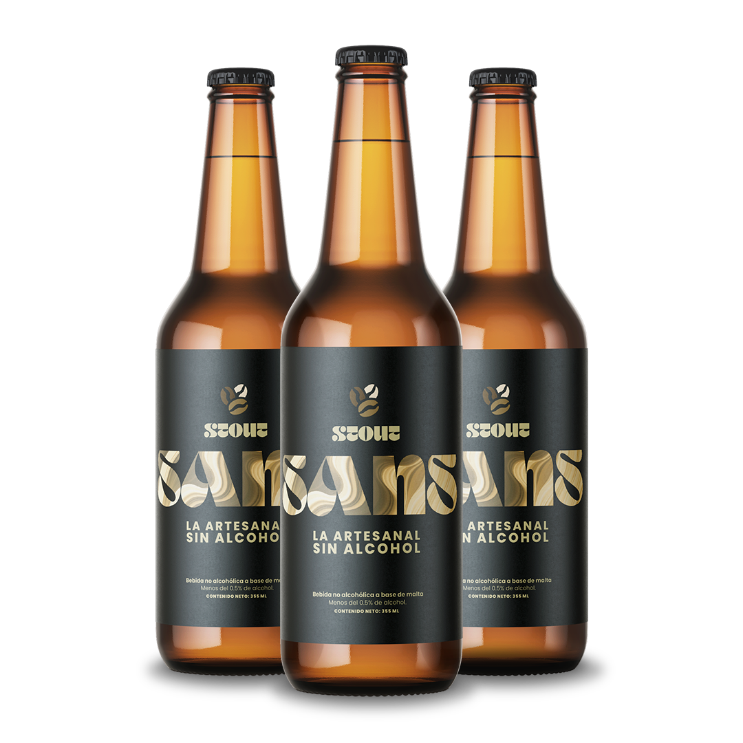 SANS | 3 pack Stout sin alcohol | Botella – Cervecería SANS